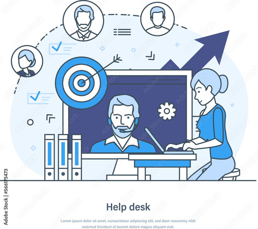 Help desk customer service, global online technical support. Hotline ...