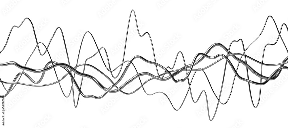 Abstract metal lines, 3d render Stock Illustration | Adobe Stock