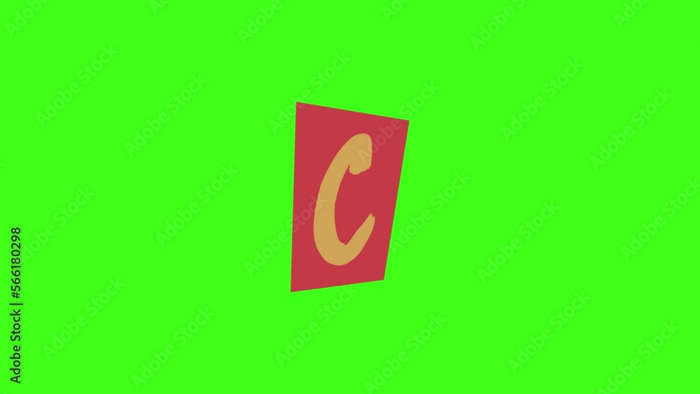 retro ransom iconic ransom letter C paper clipping motion graphic ...