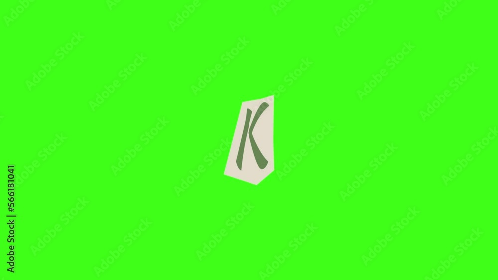 green screen ransom letter K paper styles. creative cutout ransom note ...