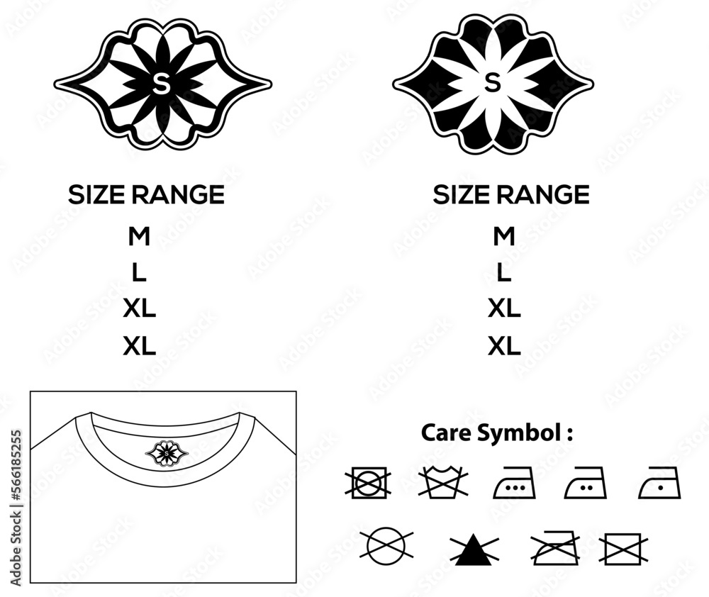 Back neck label print (BNP) for garments. Vector on Ai cs6. Adding with ...