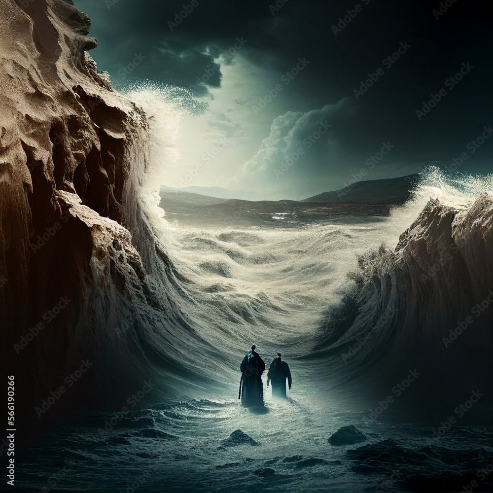 Parting Of The Waves Red Sea Passover Israelites Freedom Jewish Escape ...