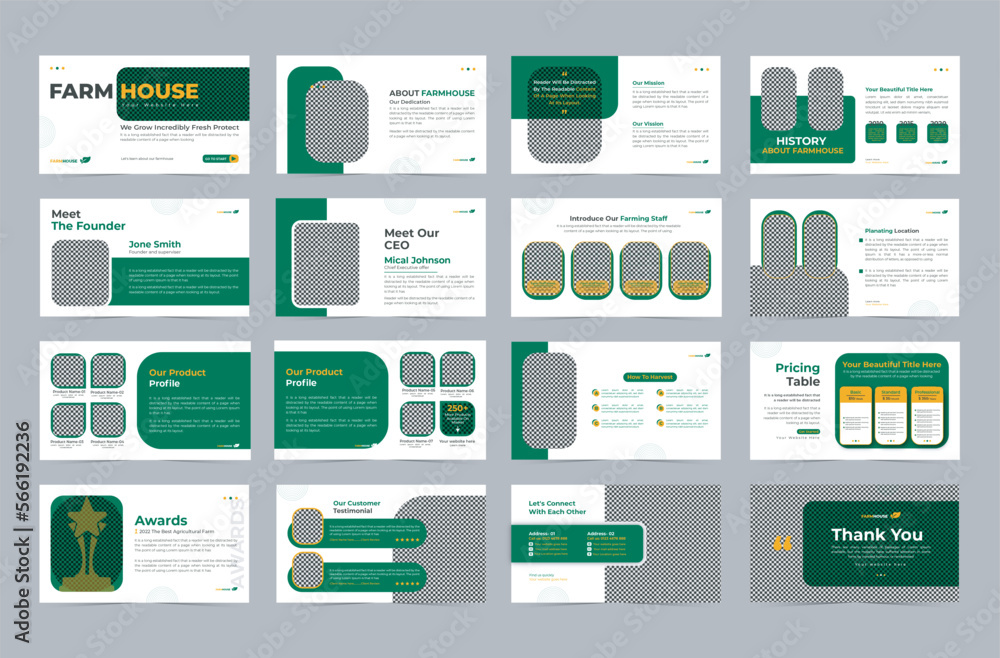Farming presentation slide template or agriculture farming presentation ...
