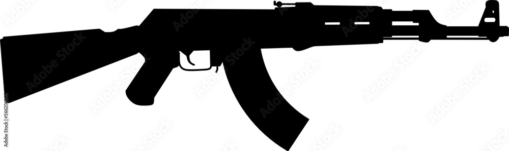 vector silhouette of ak 47 Stock Vector | Adobe Stock