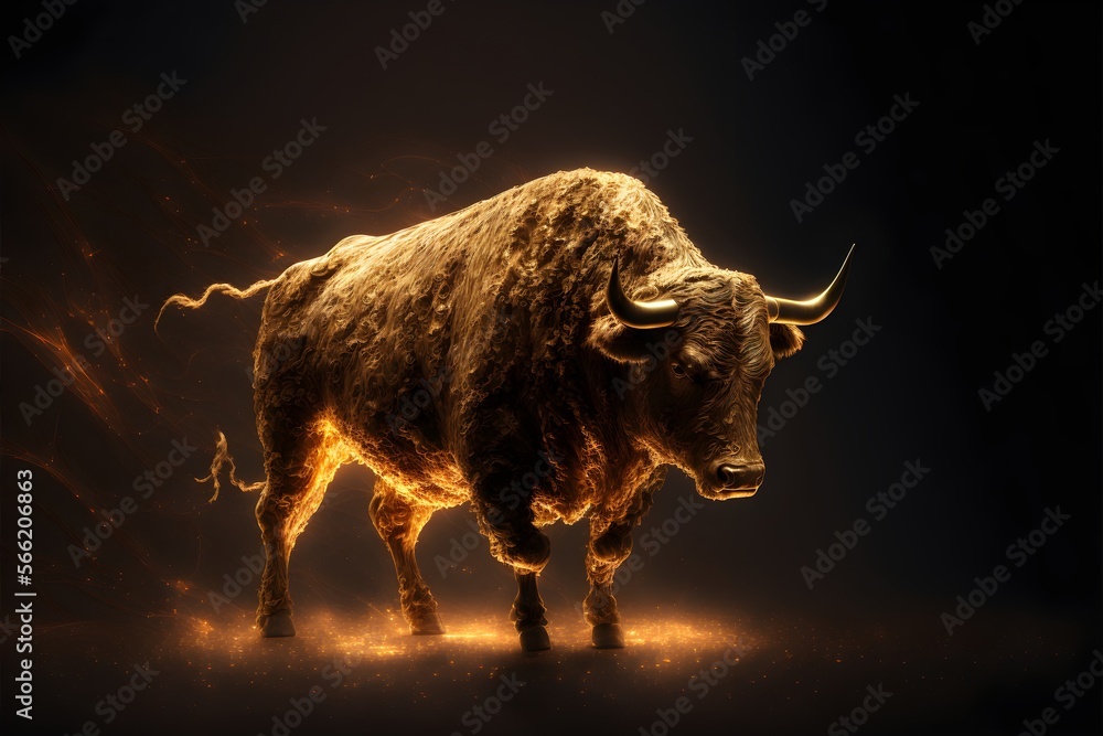 The Stock Market Bull Statue Iconic Symbol of Stock Market Rise ...