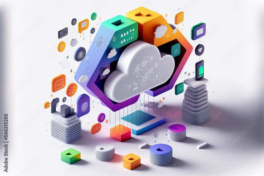 Cloud-native Apps and Technologies Conceptual, Generative AI Stock ...
