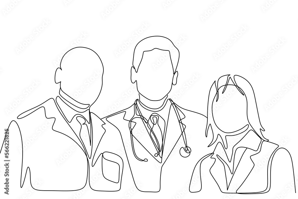 continuous vector line drawing of team of doctors Stock Illustration ... continuous vector line drawing of team of doctors Stock Illustration ...