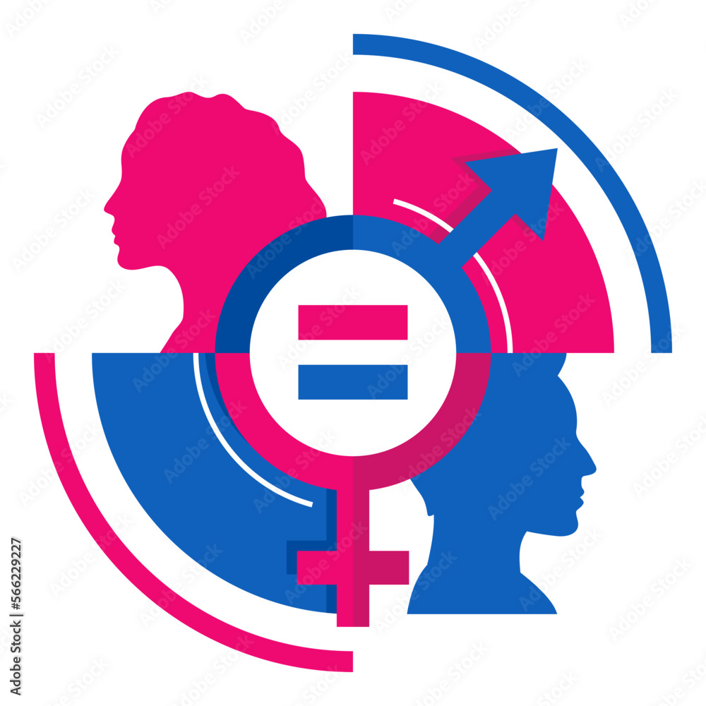 Gender equality signs - symbols joined together Stock Vector | Adobe Stock
