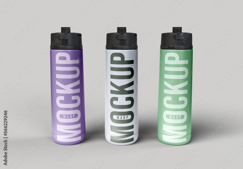Thermo Sport Water Bottle Mockup Stock Template | Adobe Stock