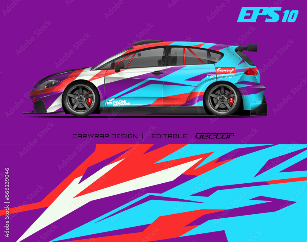 Car wrapping design with abstract texture.racing background designs for ...