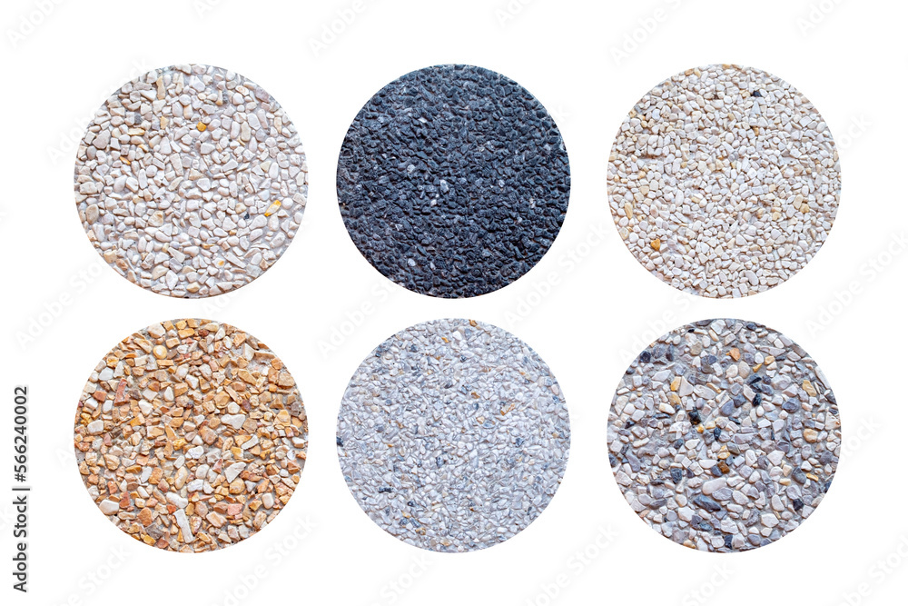 Example of Exposed aggregate concrete with different colored pebbles in ...