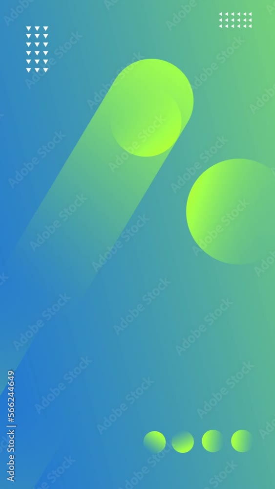Animated geometric background with blue and green gradient. Futuristic ...