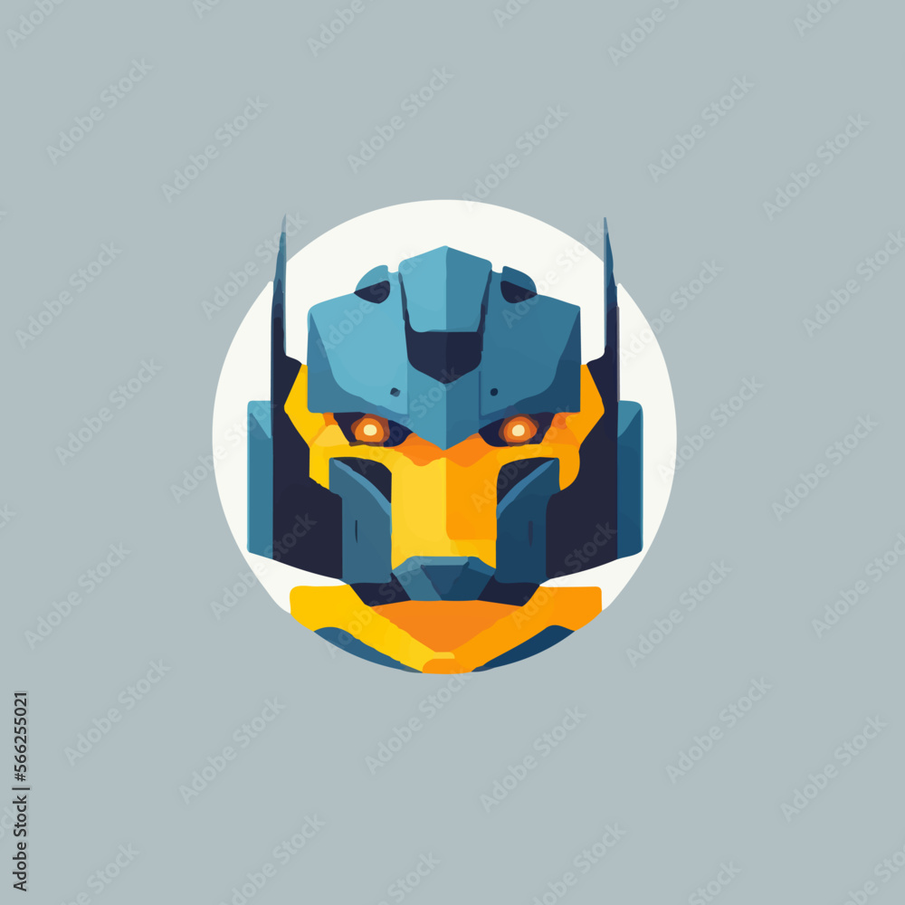 Vector head of classic vintage tin toy grimace robot emoji icon with ...