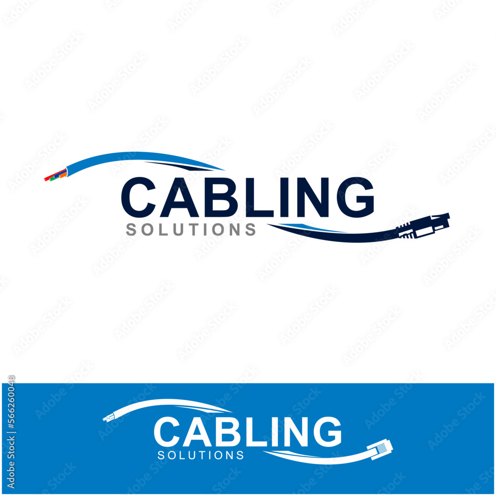 cable and network vector logo illustration Stock Vector | Adobe Stock