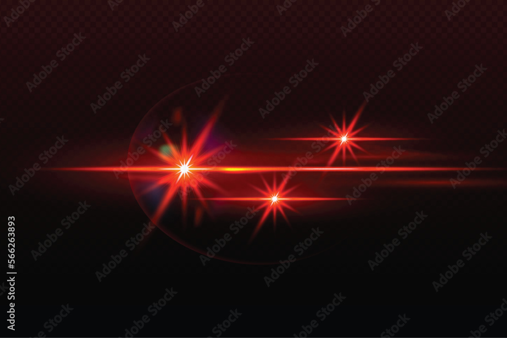 Light lens flare red effect with vector sun light. Stock Vector | Adobe ...