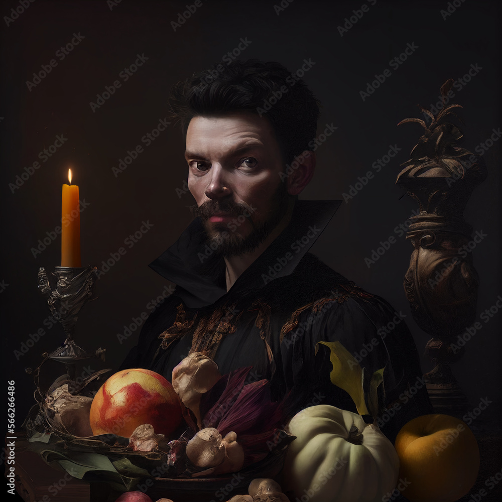 Ilustrace „Necromancer Ghoulish Merchant with a Beard Arcane Magic ...