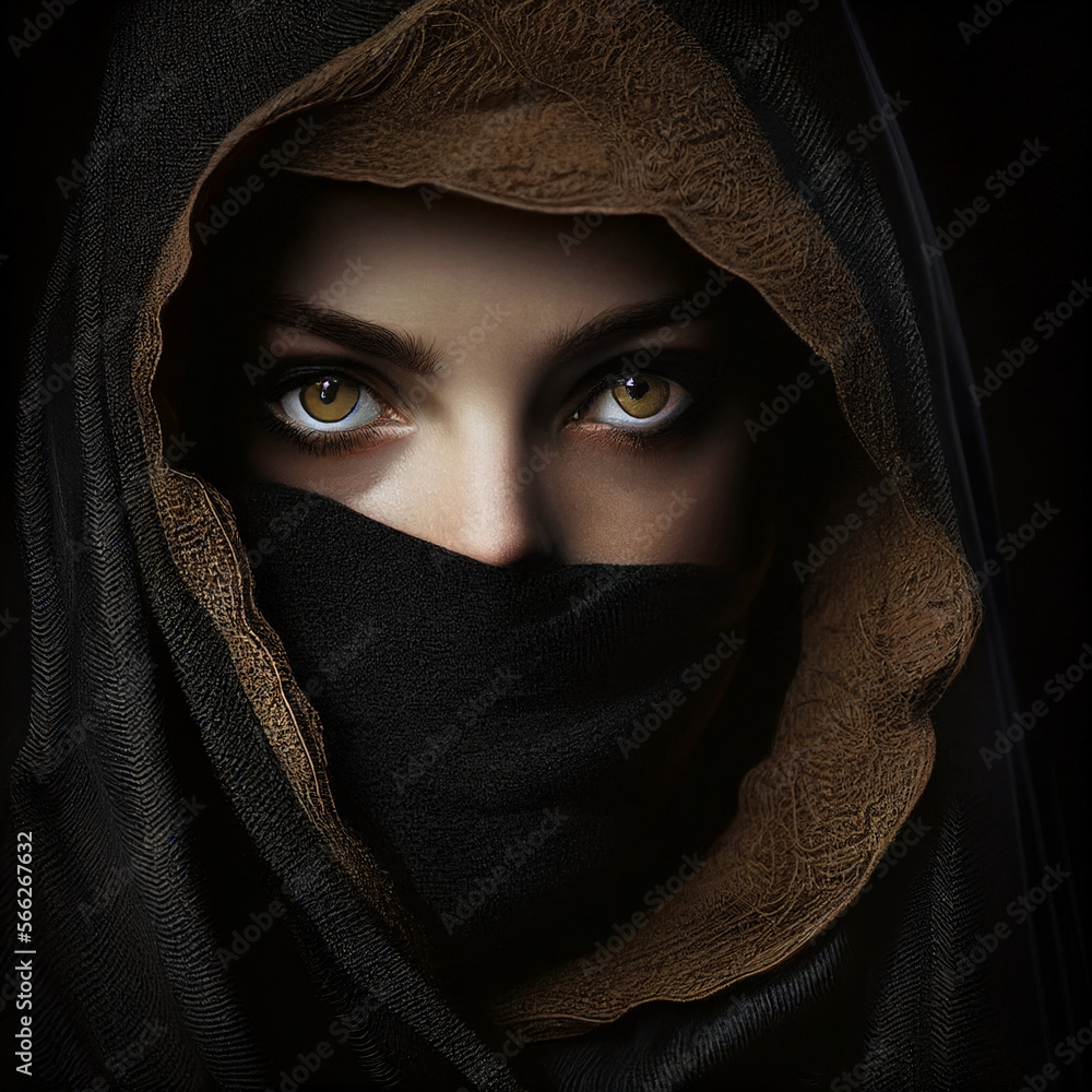 Woman Thief Veil Scarf Sneaky Nimble Rogue Roleplaying DND Character ...