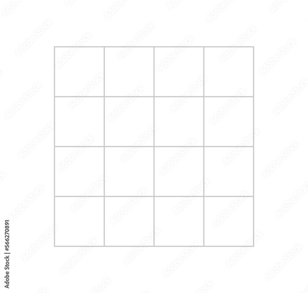 Vector isolated 4x4 light pale barely noticeable gray grid with square ...