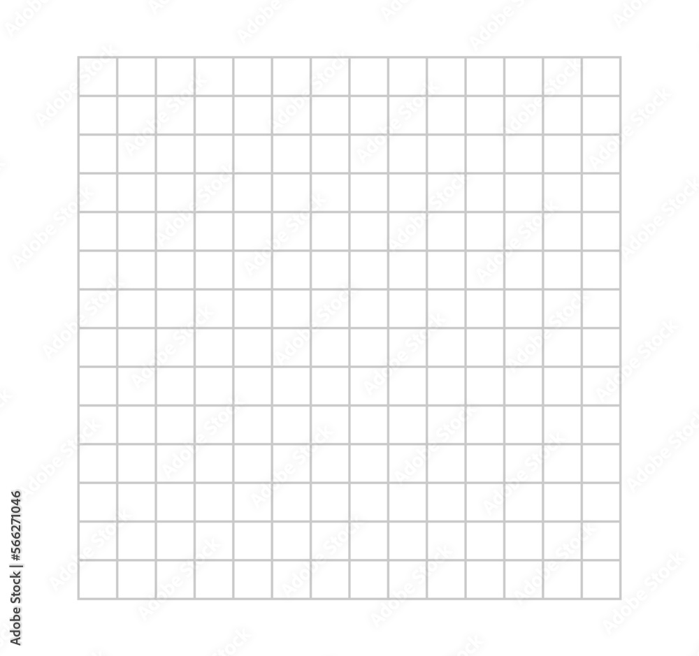 Vector isolated 14x14 light pale barely noticeable gray grid with ...