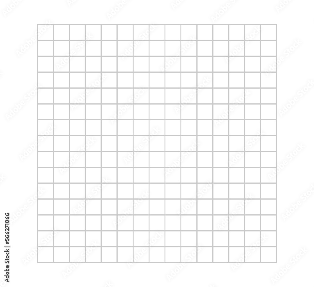 Vector isolated 15x15 light pale barely noticeable gray grid with ...