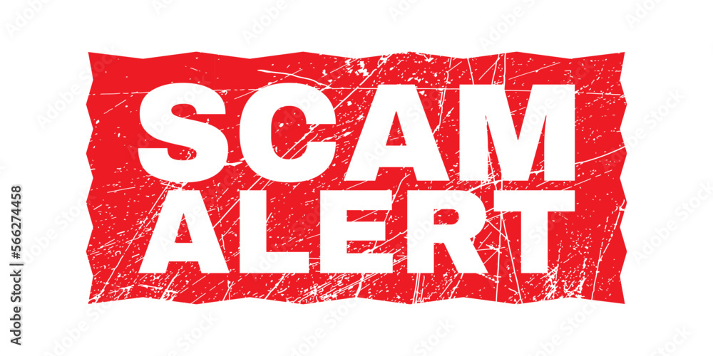 SCAM alert red stamp text on white, vector graphic Stock Vector | Adobe ...