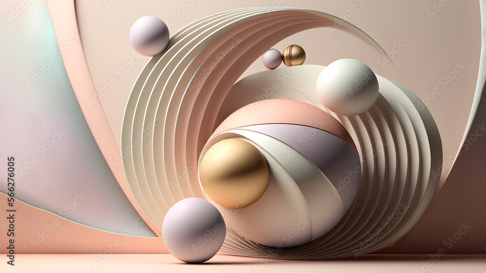 abstract chaotic light background design of random lines, spheres in ...