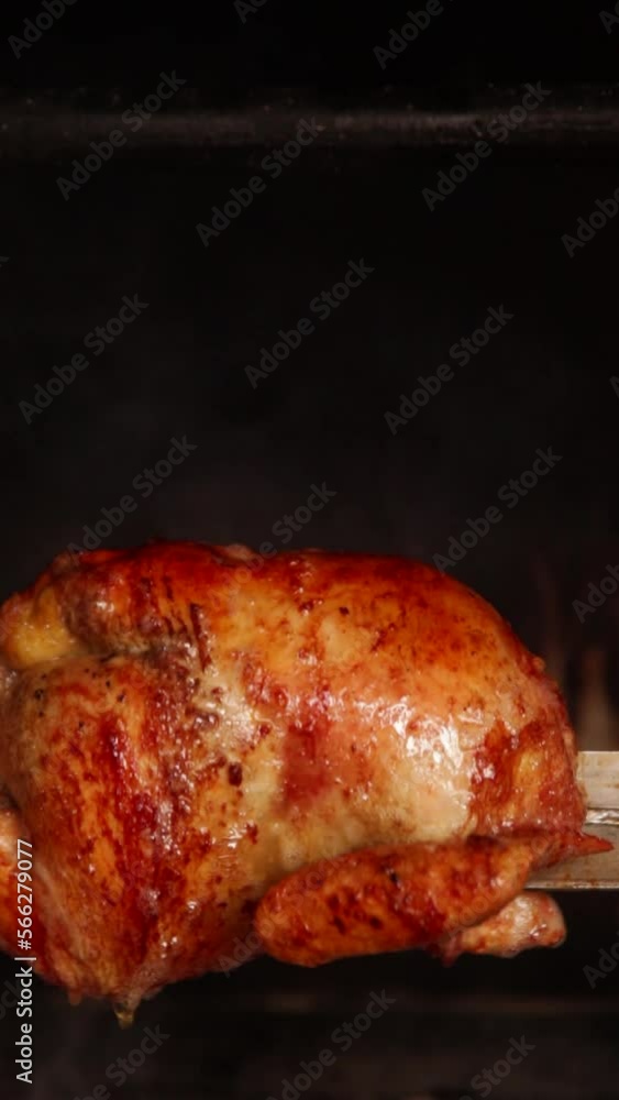 video of peruvian food called "pollo a la brasa" going around in an ...