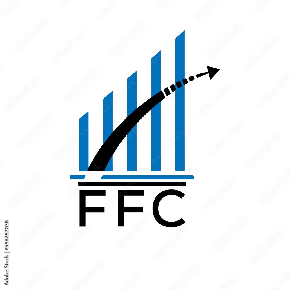 FFC letter logo. FFC blue image on white background. FFC vector logo ...