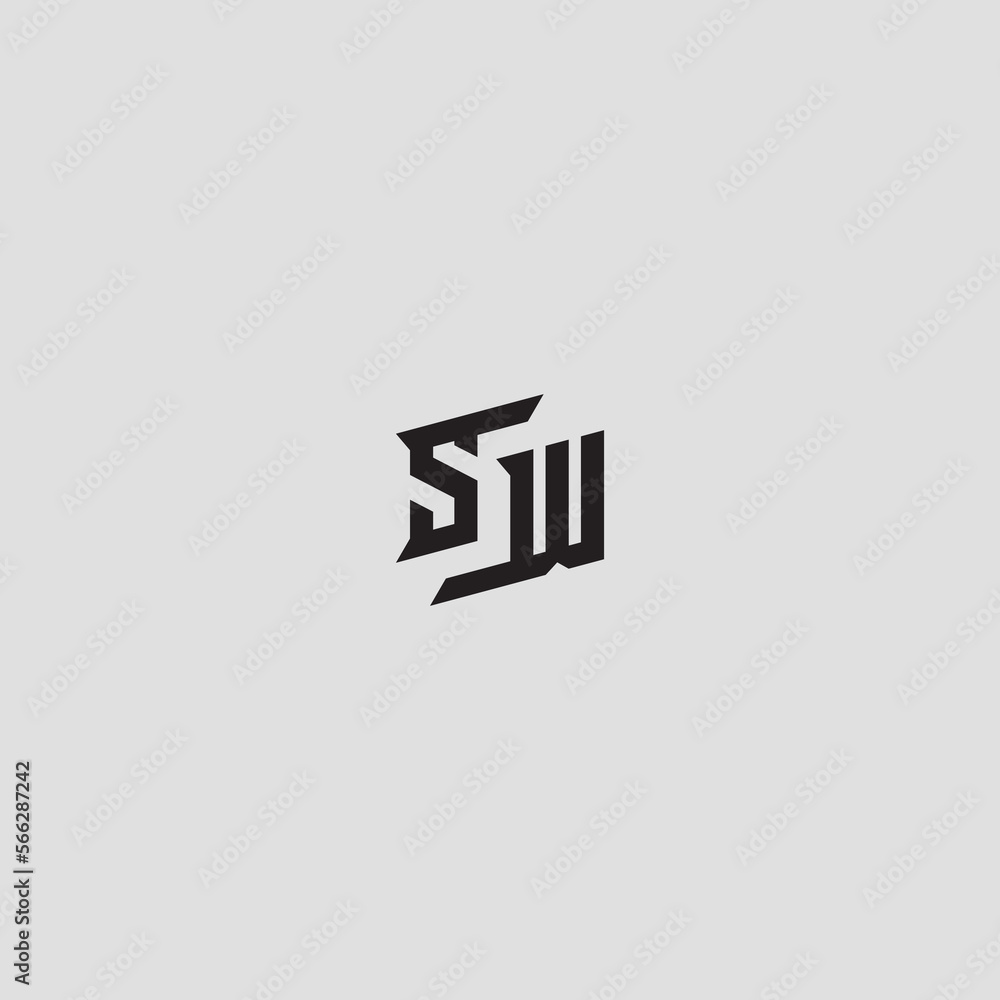SW simple initial esport concept logo design ideas for inspirations ...