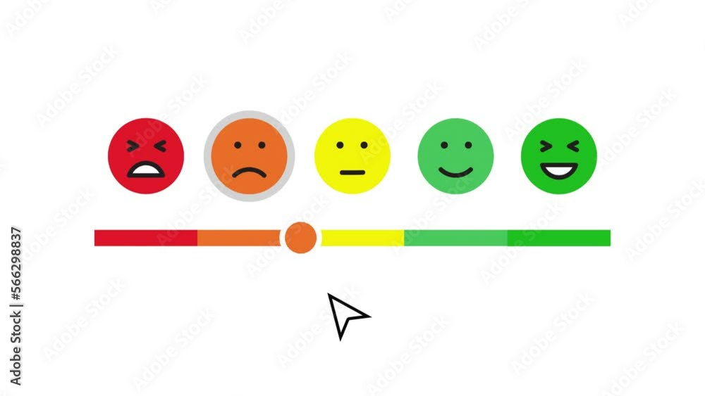 feedback icon with emoji, Rating customer satisfaction meter. Different ...