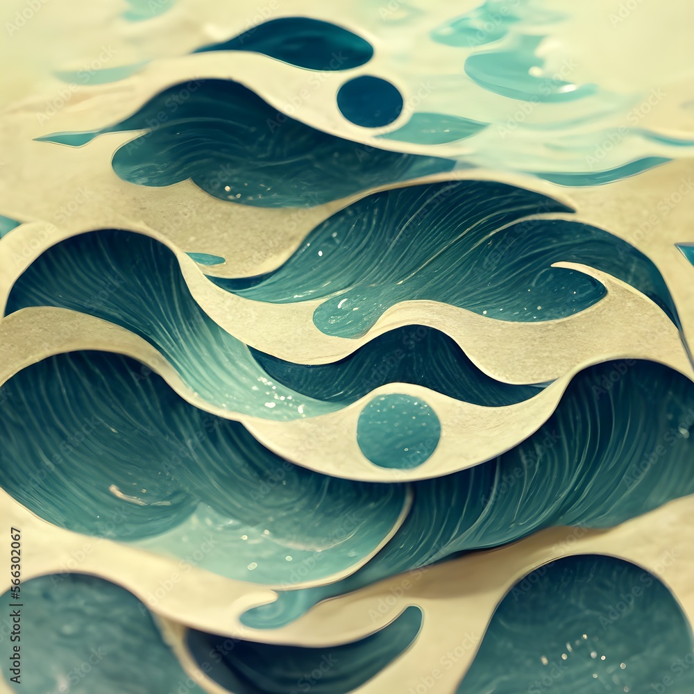 stylized water anime texture random chipped water waves seamless tiling ...