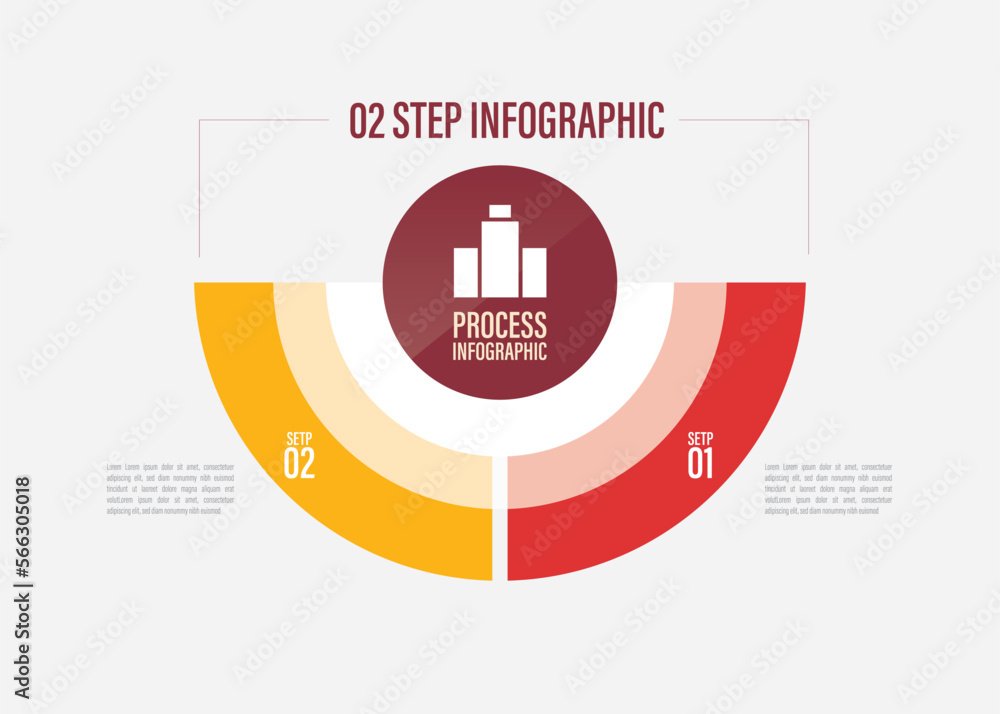 process infographic, step infographic, half pie chart Elements with 10 ...