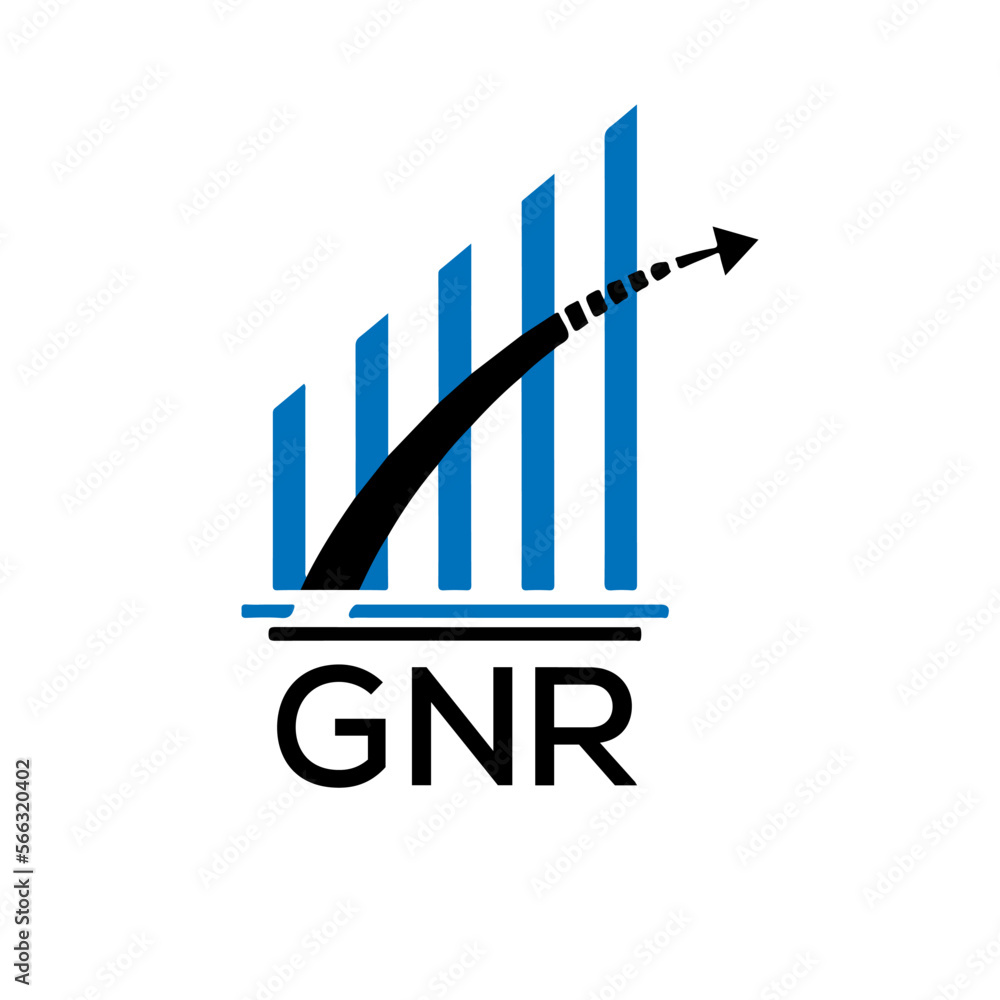 GNR letter logo. GNR blue image on white background. GNR vector logo ...