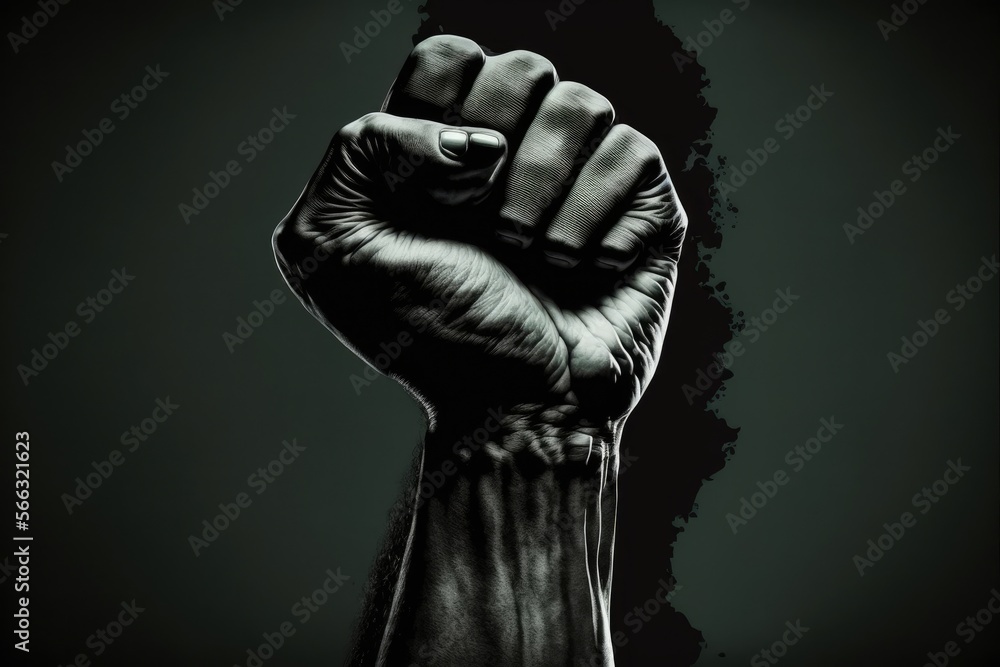 Black lives matter. Fist symbol of the fight for the African race ...
