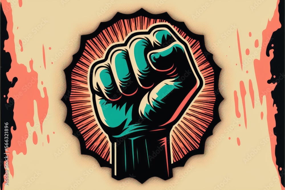 Black lives matter. Fist symbol of the fight for the African race ...