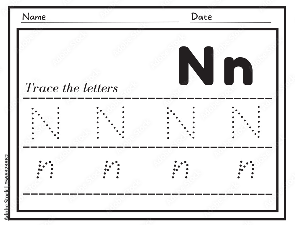 Alphabet letters tracing worksheet. Tracing practice worksheet ...