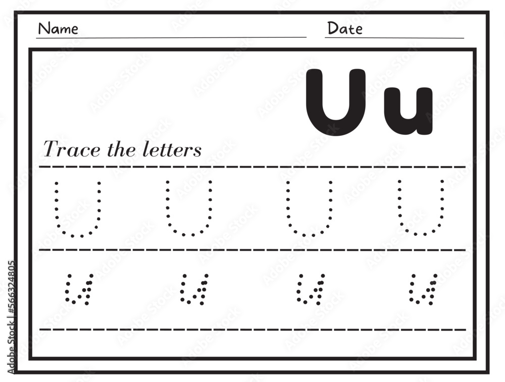Alphabet letters tracing worksheet. Tracing practice worksheet ...