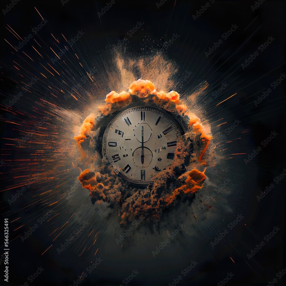 Bomb explosion , Ai Generative Design, Wallpaper Stock Illustration ...