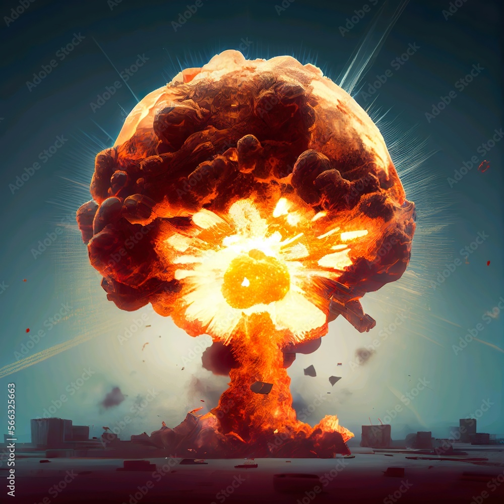 Bomb explosion , Ai Generative Design, Wallpaper Stock Illustration ...