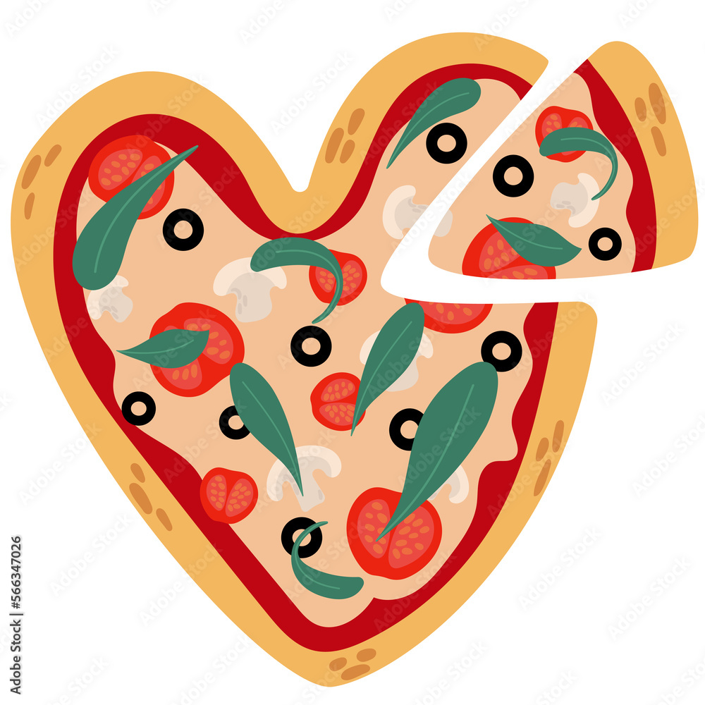 Pizza Heart Clipart