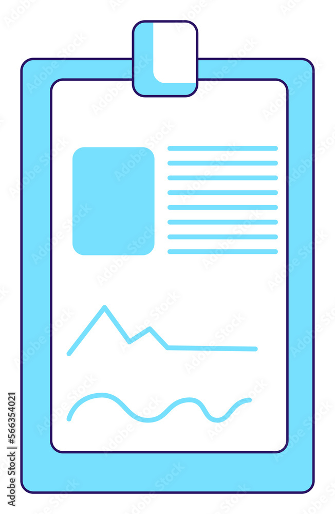 Case history semi flat color raster element. Full sized object on white ...