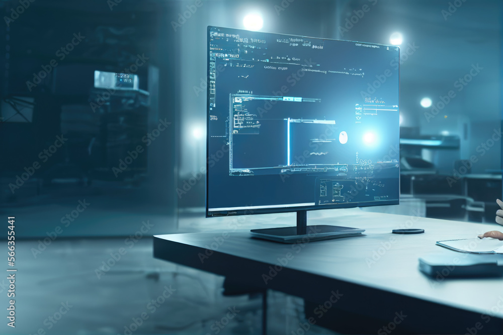 Futuristic Engineering CAE Computer Aided Engineering Computer Monitors ...