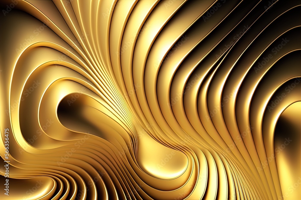 The wallpaper's background is a vintage-inspired abstract gold wave ...