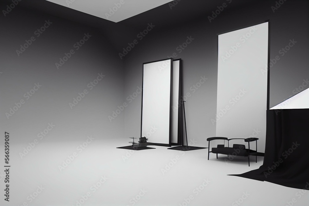 Blank white gradient background with product display. White backdrop or ...