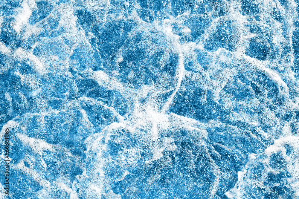Ocean wave background. Bubble water foam backdrop. Dam on a river ...