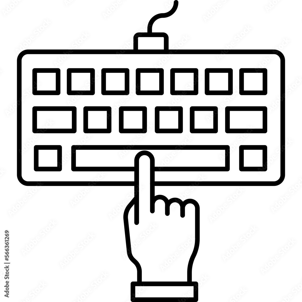 Click keyboard Stock Vector | Adobe Stock