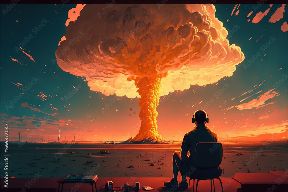 Nuclear fear art related Background - nuclear fear series - Atomic bomb ...