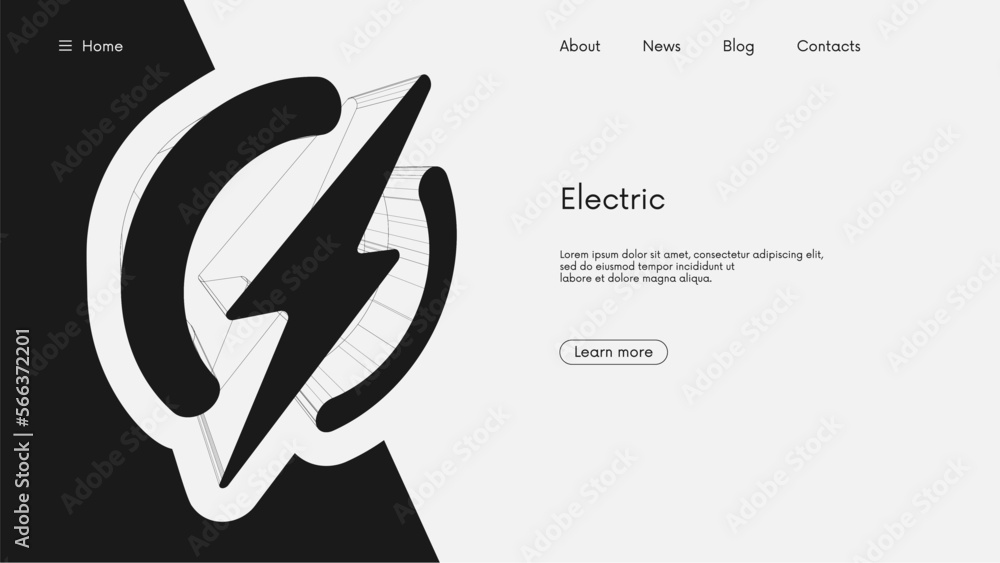 Electric power symbol, lightning bolt sign in the circle, green ...