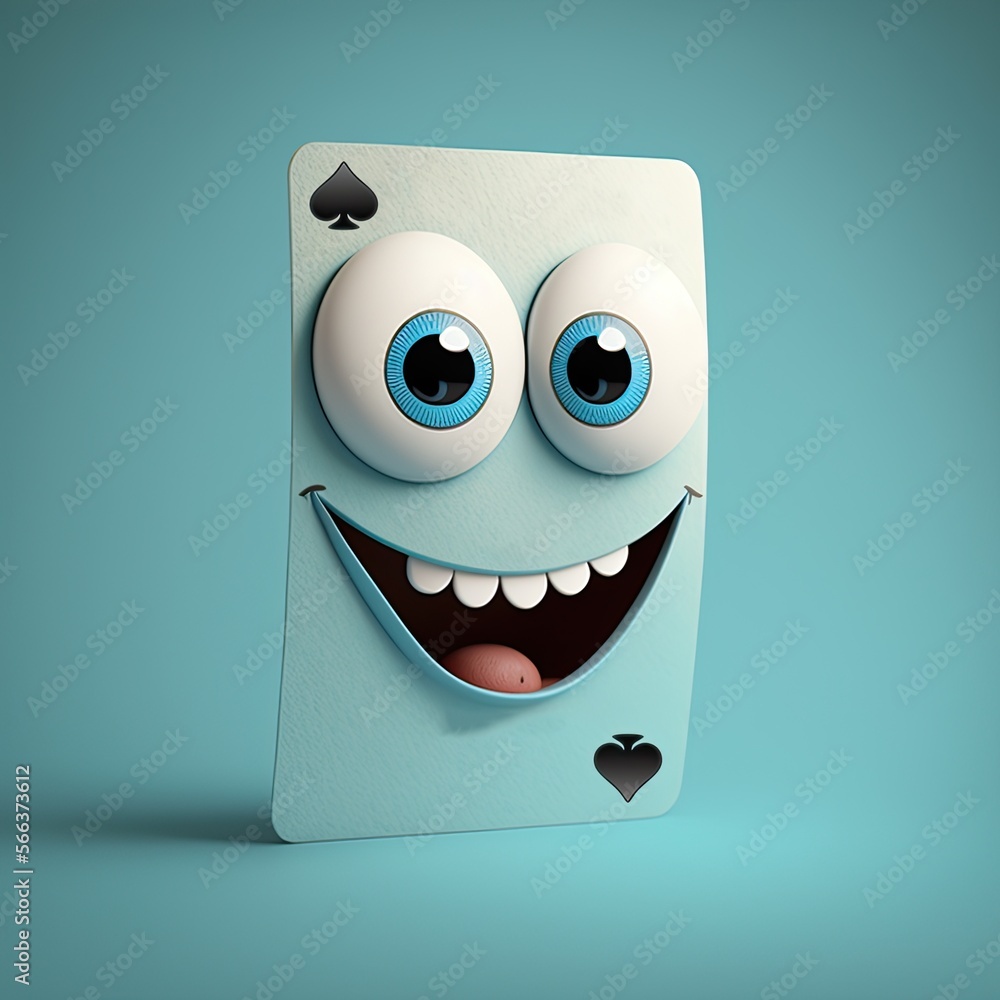 Cute Cartoon Playing Card Character (Generative AI) Stock Illustration ...