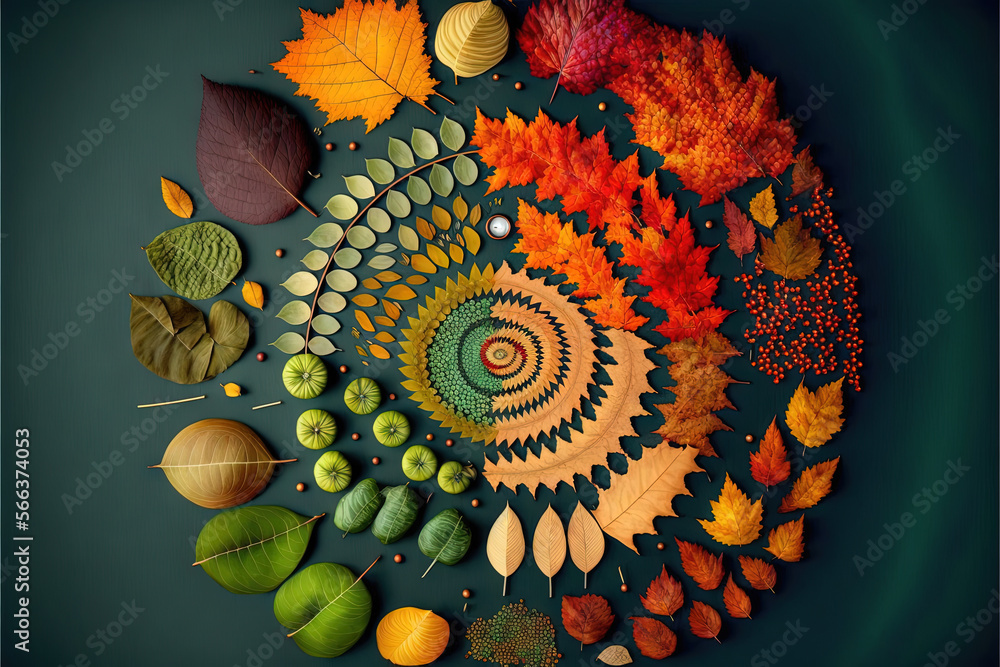 colorful leaves in a Fibonacci sequence - Fibonacci sequence series ... colorful leaves in a Fibonacci sequence - Fibonacci sequence series ...
